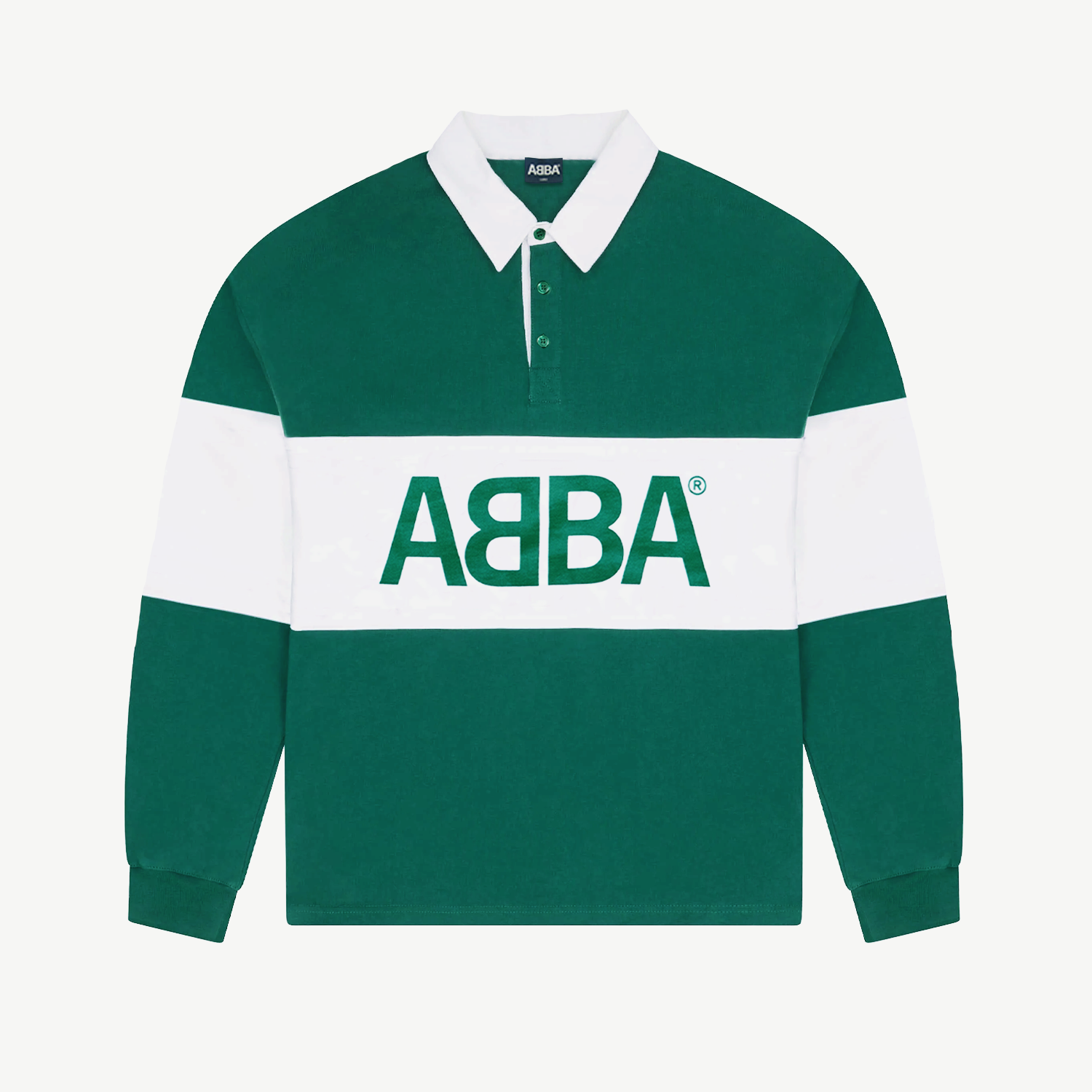 ABBA Vintage Rugby Sweater, (Green/Off-White) - ABBA DE