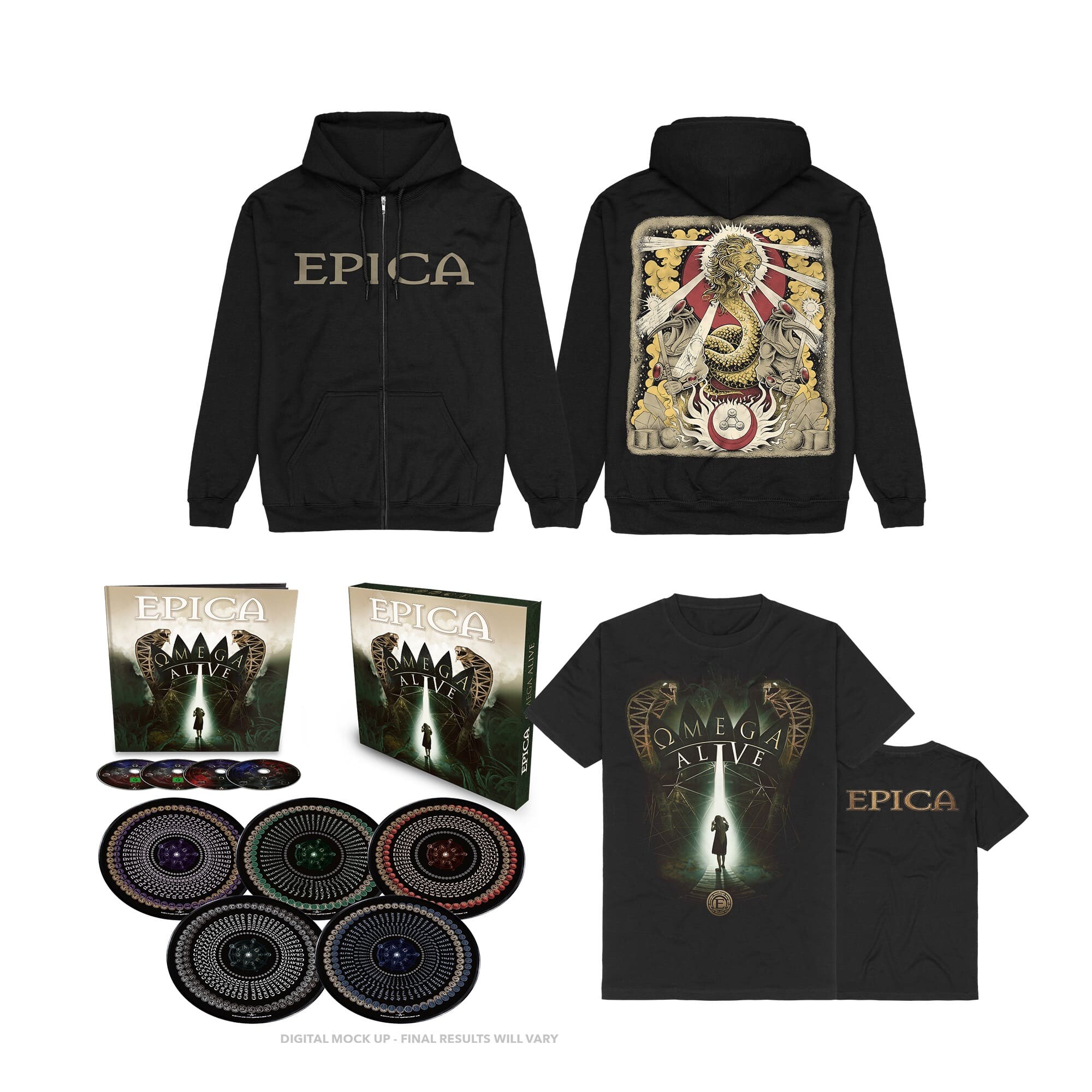 Omega Alive Bundle (Ltd 10inch Boxset + Shirt + Zipper) - Epica