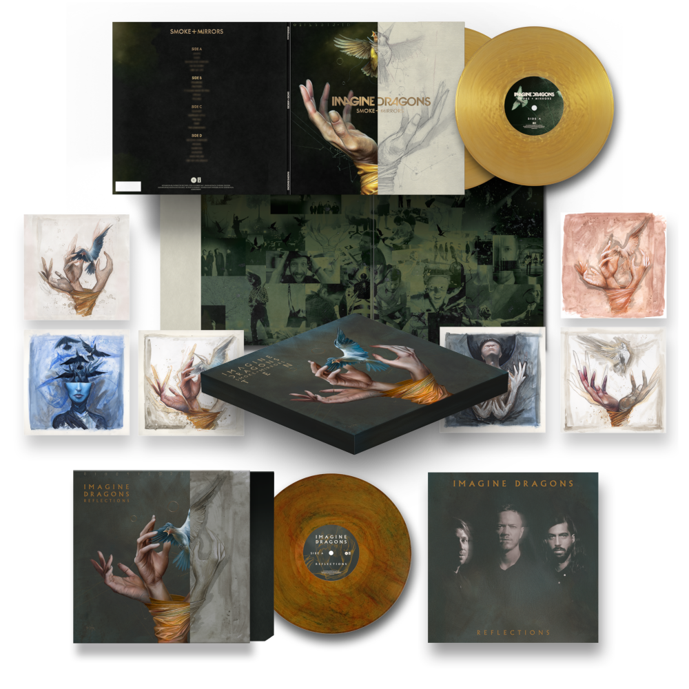 Smoke + Mirrors Ten Color Vinyl Box Set + Cantor Hoodie - Imagine Dragons